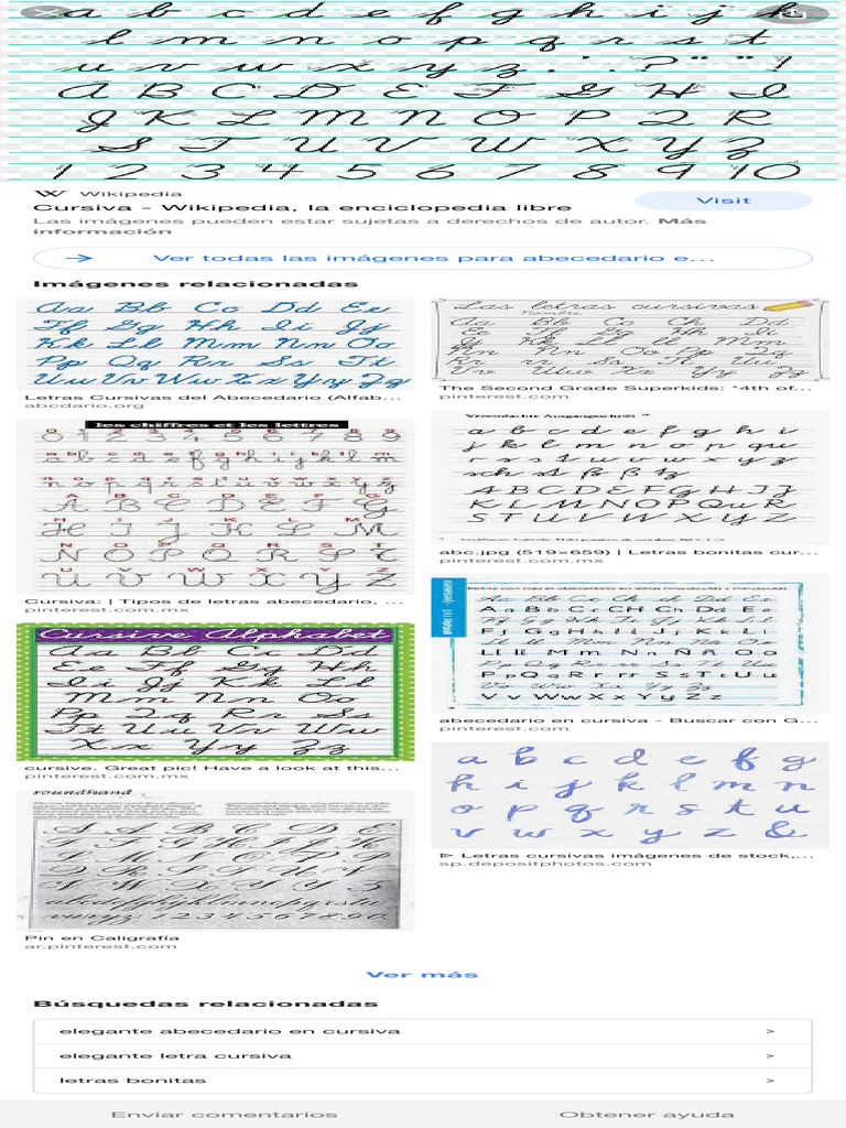 Abecedario en Cursiva Bonita | PDF | Comunicación escrita | Texto