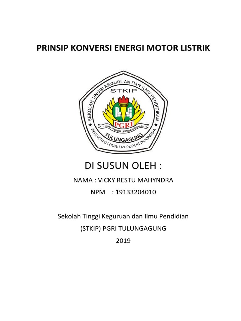Prinsip Konversi Energi Motor Listrik (Vicky RST) | PDF