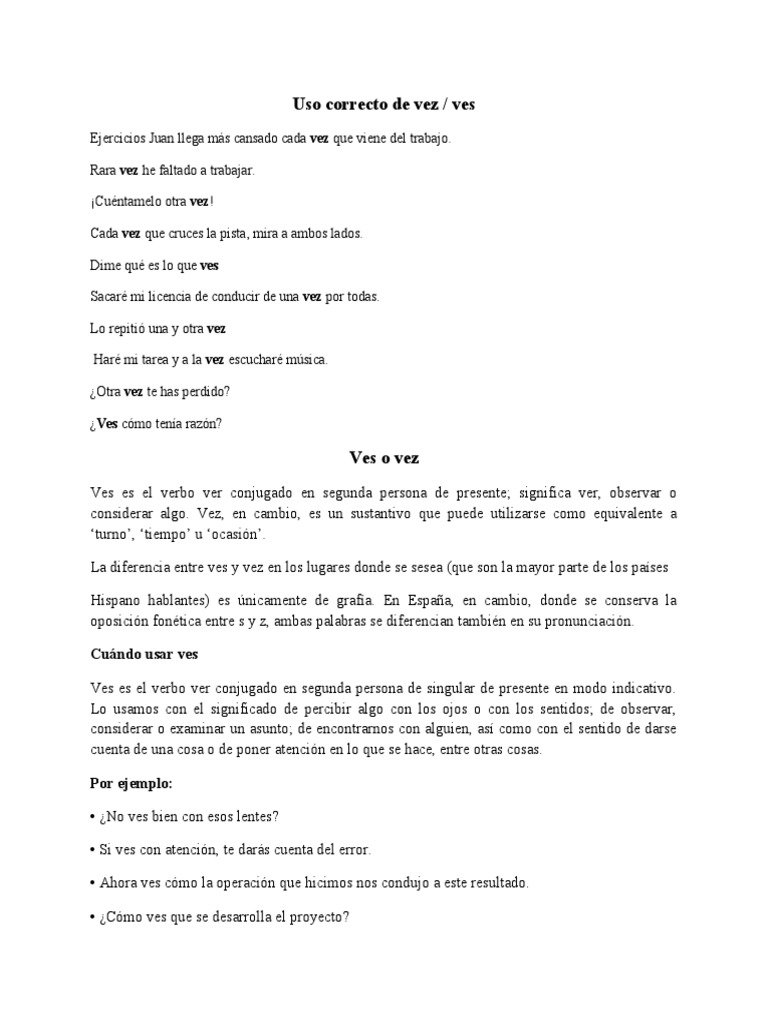 Christian Frias Uso Vez - Ves | PDF