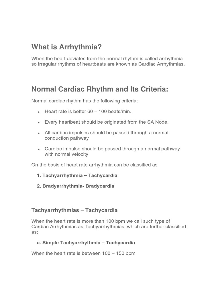 Understanding Cardiac Arrhythmias | PDF | Heart Rate | Heart