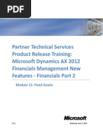 Fixed Assets Chapter 1 in D365 F&O | PDF | Depreciation | Fixed Asset