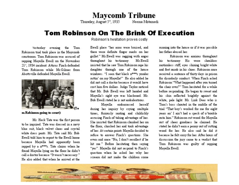 Tom Robinson Trial Verdict 1935 | PDF | To Kill A Mockingbird | Justice