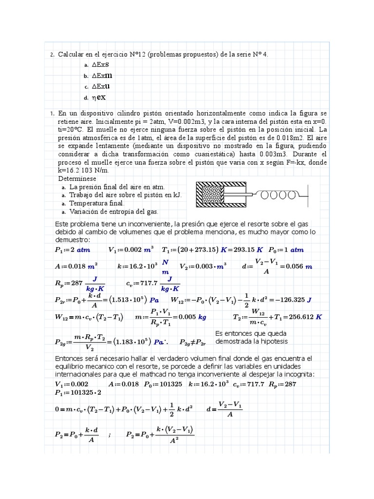Embolo Con Resorte | PDF | Atmósfera | Termodinámica