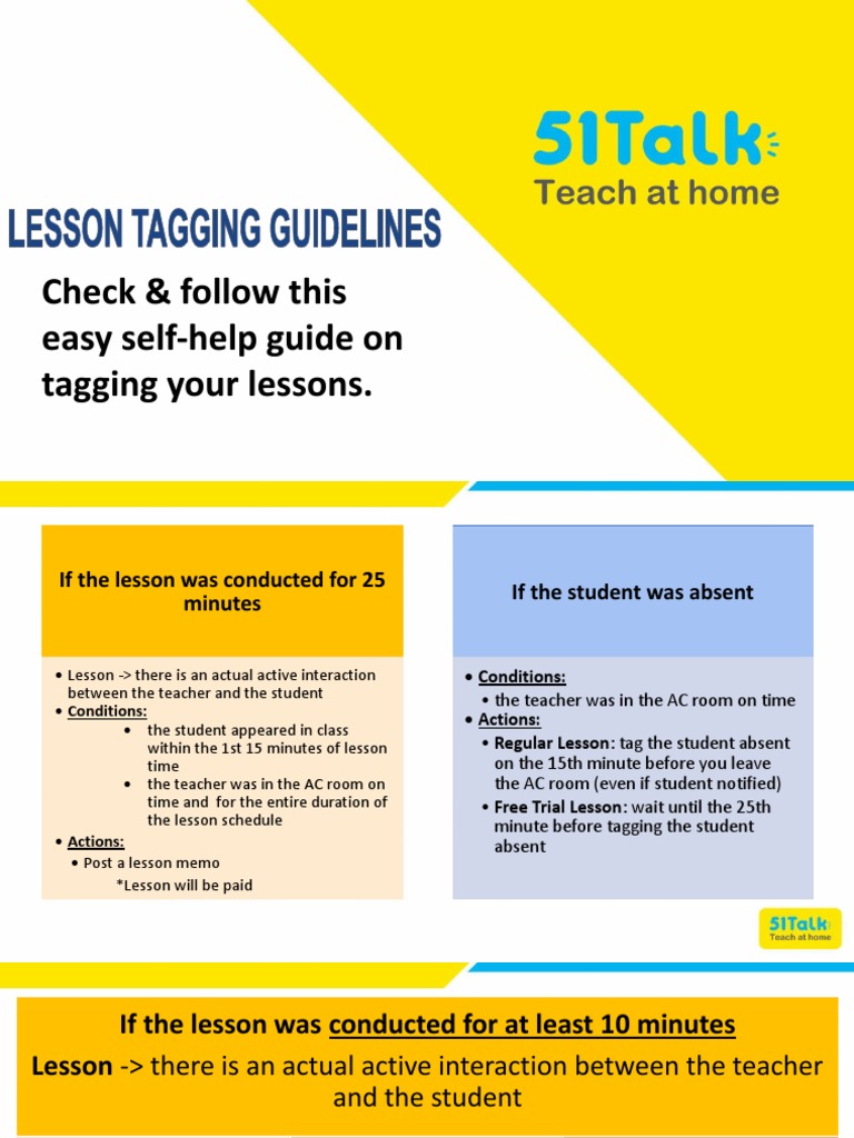 Check & Follow This Easy Self-Help Guide On Tagging Your Lessons | PDF ...
