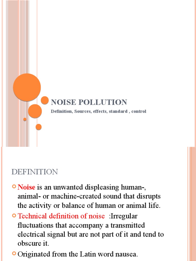 Understanding Noise Pollution: Sources & Control | PDF | Sound | Acoustics
