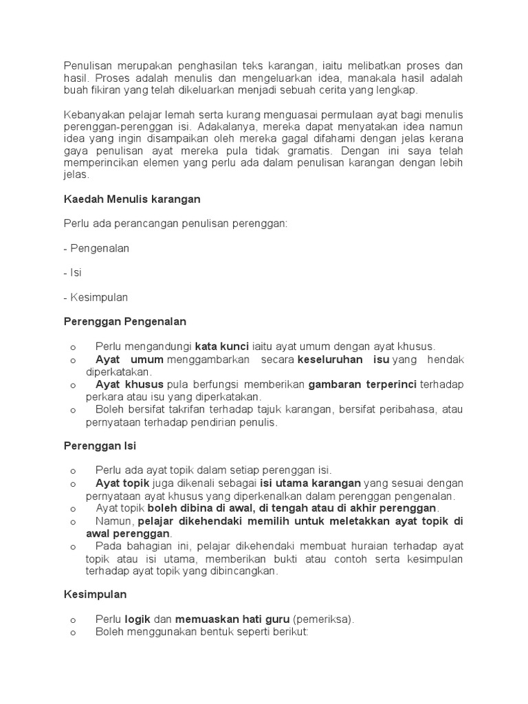 m19 14 Jun Karangan Contoh | PDF