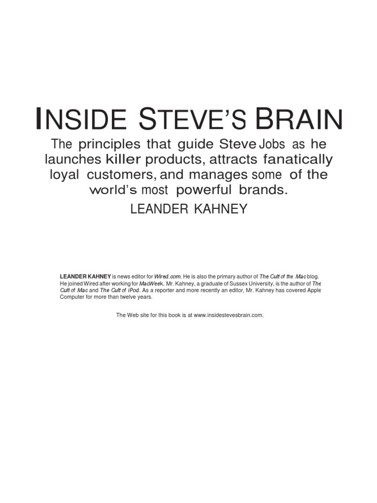 Inside Steve - S Brain | PDF