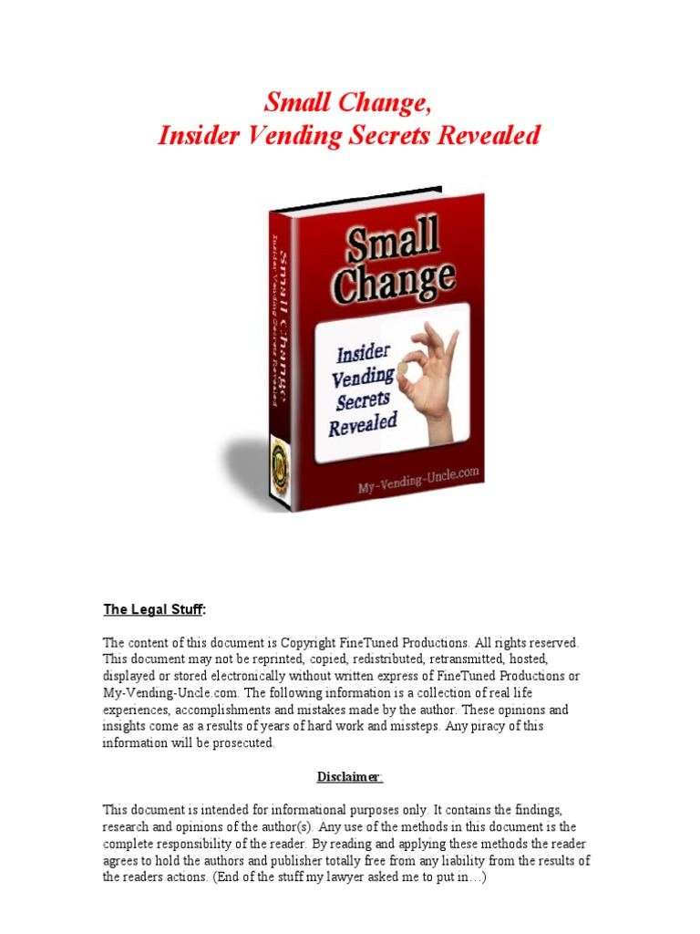 Small Change | PDF | Vending Machine | Banks