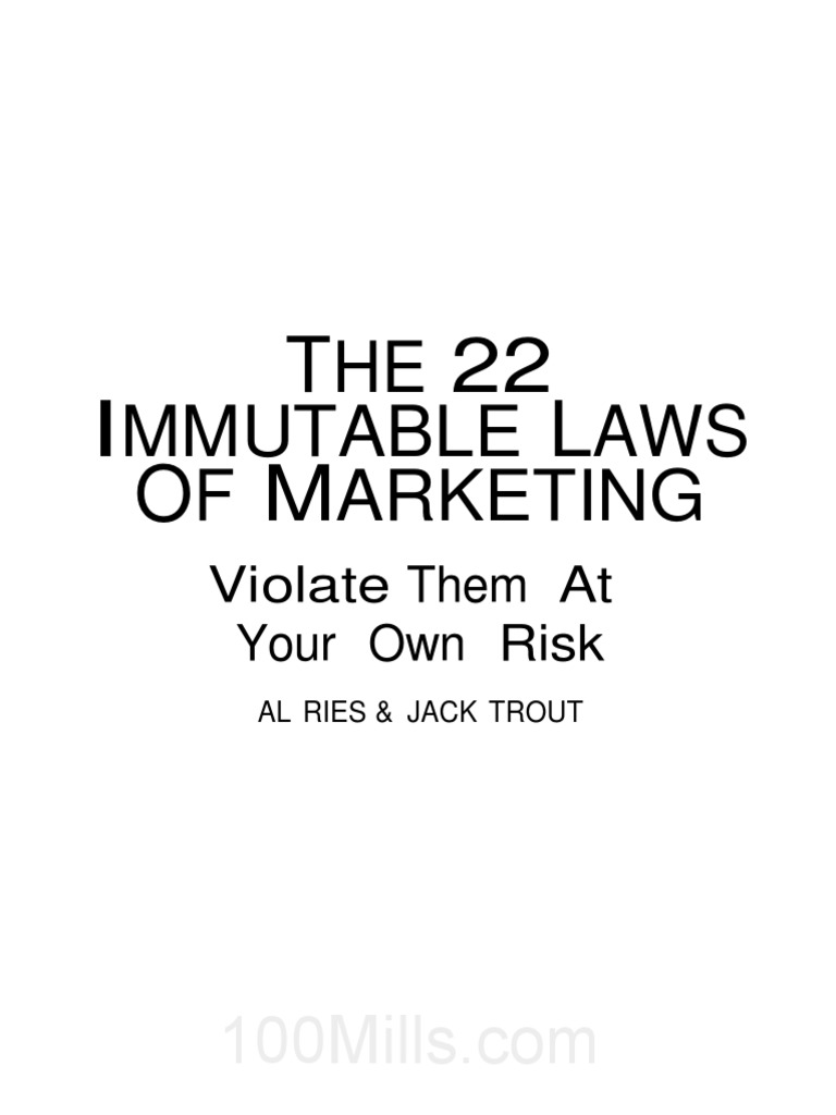 The 22 Immutable Laws of Marketing | PDF | Brand | Marketing