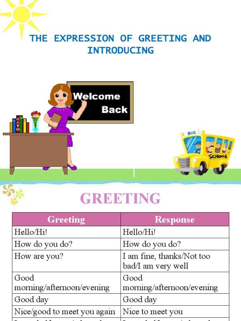 The Expression of Greeting and Introducing | PDF