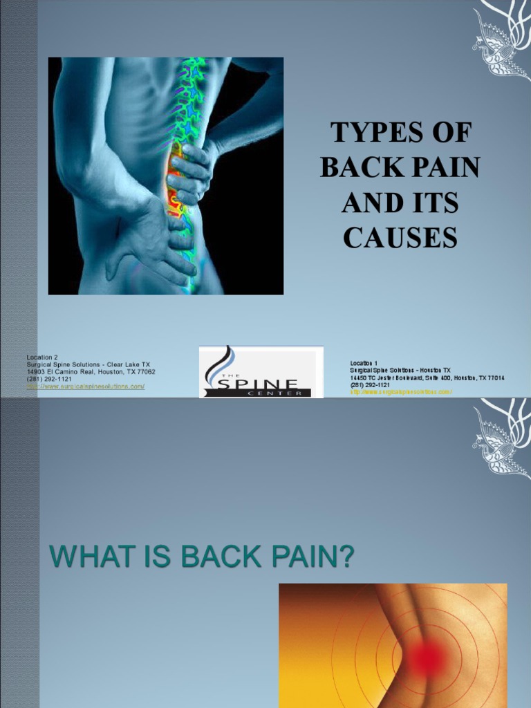 Types of Back Pain and Its Causes | PDF | Back Pain | Human Anatomy