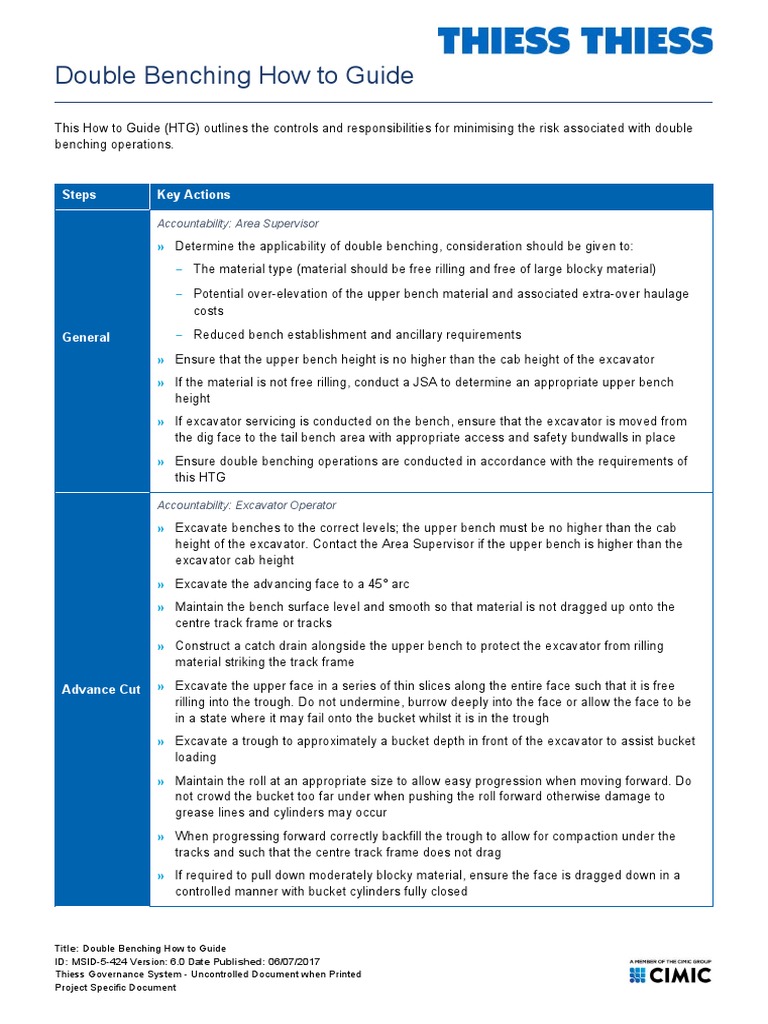 Double Benching How To Guide: Steps Key Actions | PDF | Manufactured ...