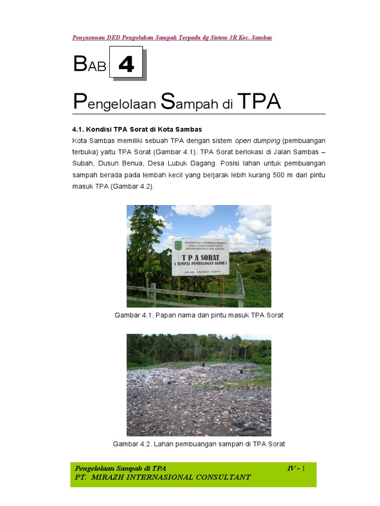 Pengelolaan TPA Sorat di Kota Sambas | PDF