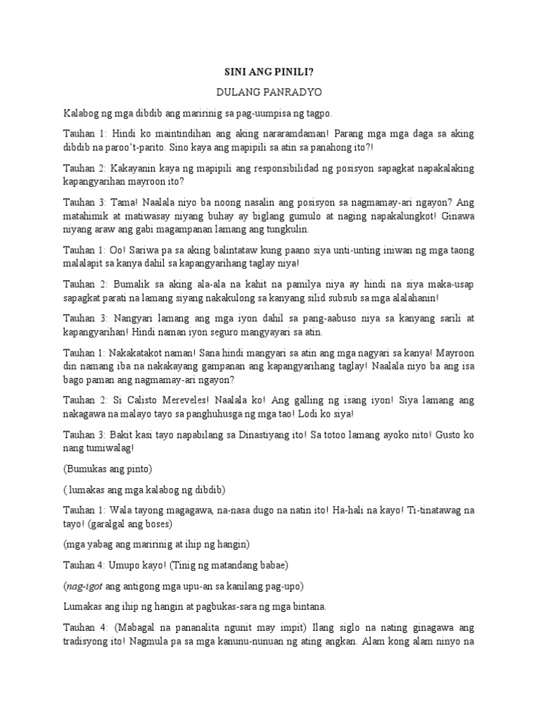 Dulang Panradyo | PDF