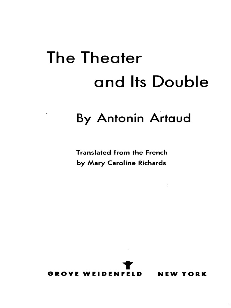 The Theater and Its Double: by Antonin Artaud | PDF | Sound | Gesture