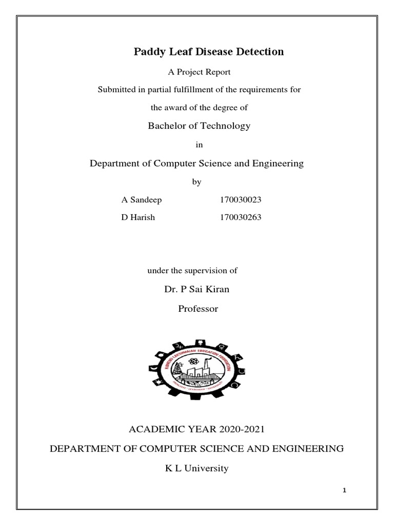 Paddy Leaf Disease Detection | PDF | Cybernetics | Artificial Intelligence
