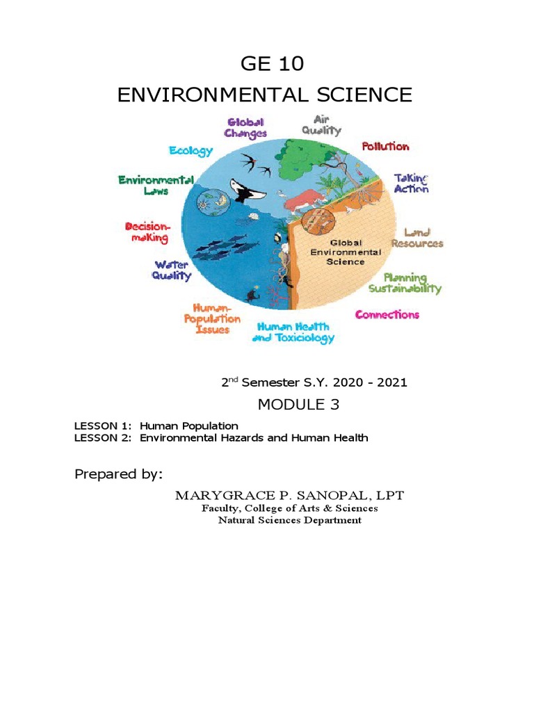 GE 10 Environmental Science: Prepared By: Marygrace P. Sanopal, LPT ...