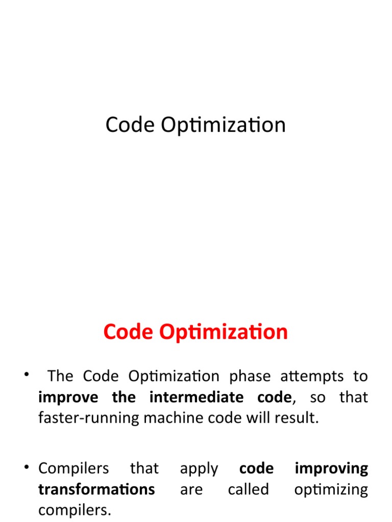 Code Optimization | PDF | Program Optimization | Control Flow