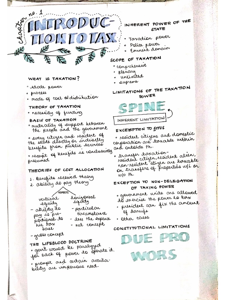 Income Tax Notes (CHPTR 1-13) | PDF