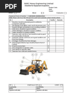 Checklist For Equipment Inspection Bar Bending Machine | PDF