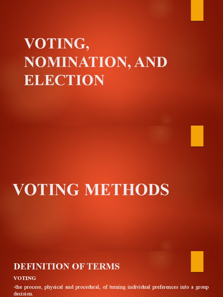 A Comprehensive Guide to Voting Methods, Procedures, and Terminology ...