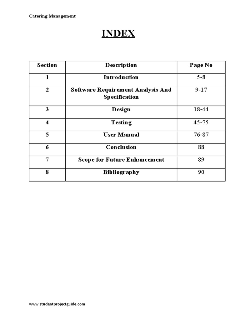 Catering Management System Project Report | PDF | Databases | Data
