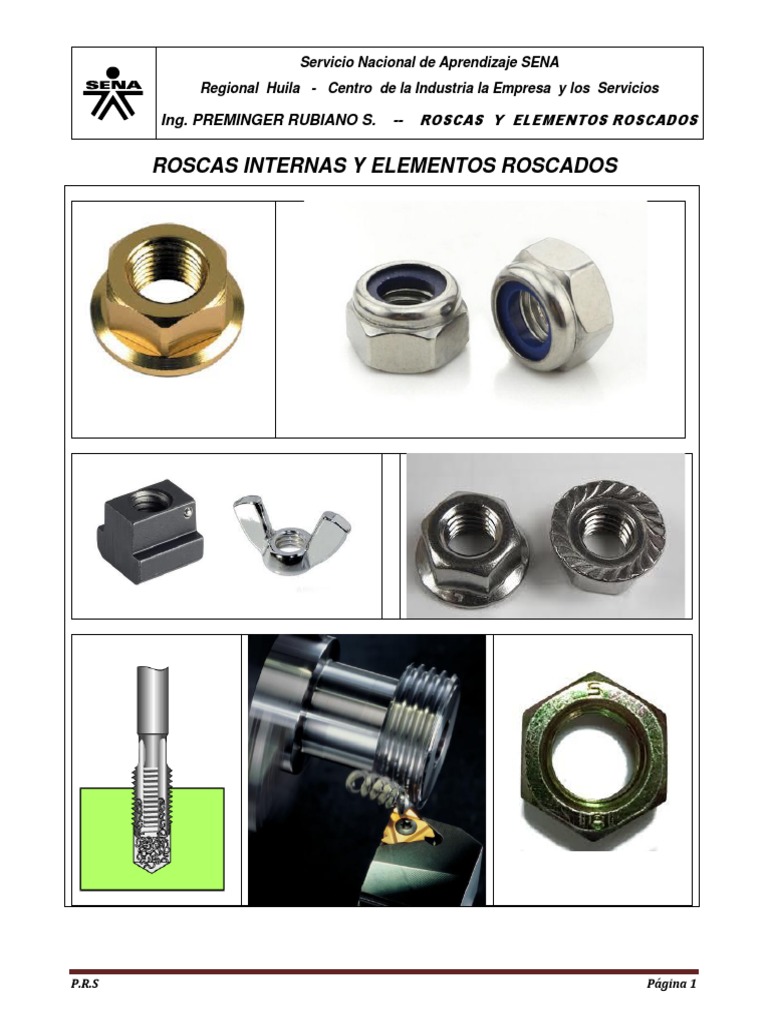 Pre Roscas 2020 Parte 2 V1 Roscas Internas | PDF | Tornillo | Mecanizado