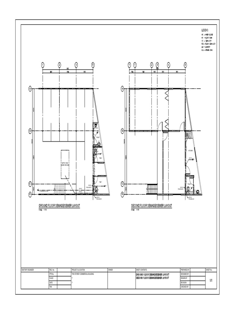 Ground Floor Sewage/Sewer Layout Second Floor Sewage/Sewer Layout | PDF ...
