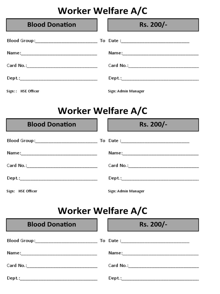 Blood Donation Receipt | PDF