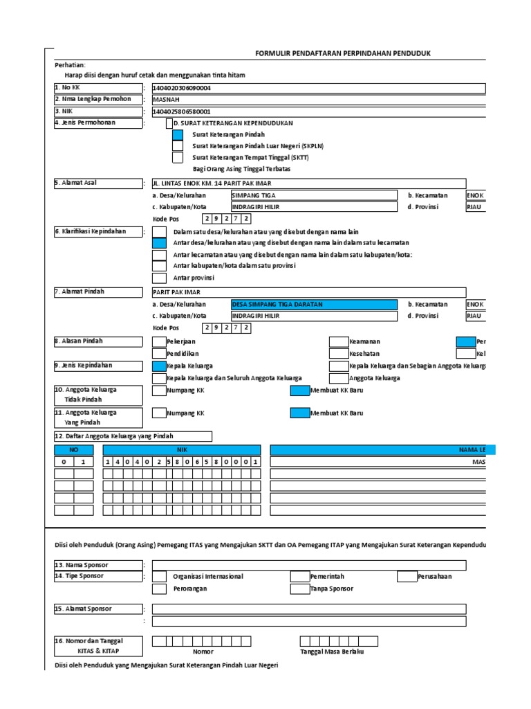 Formulir F-1.03 | PDF