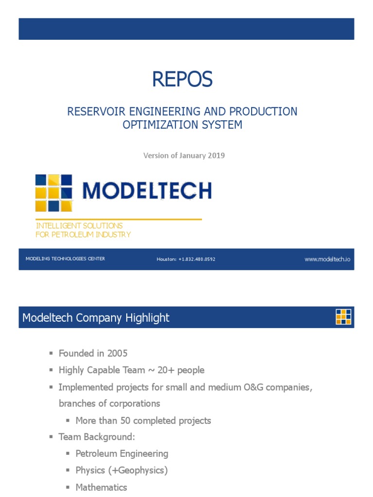 Repos: Reservoir Engineering and Production Optimization System | PDF ...