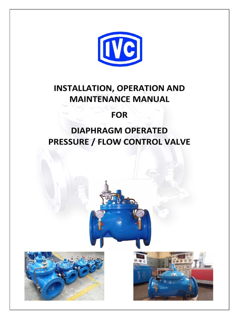 Diaphragm Operated Pressure Flow Control Valve Om | PDF | Valve | Gas ...