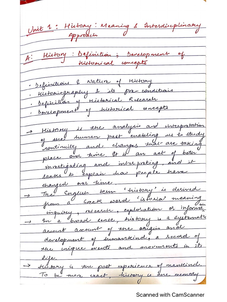 Definition and Nature of History | PDF