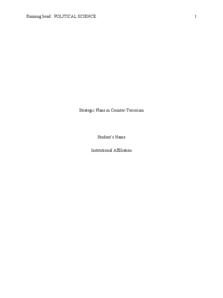 Counter-Terrorism Strategic Planning Guide | PDF | Counter Terrorism ...