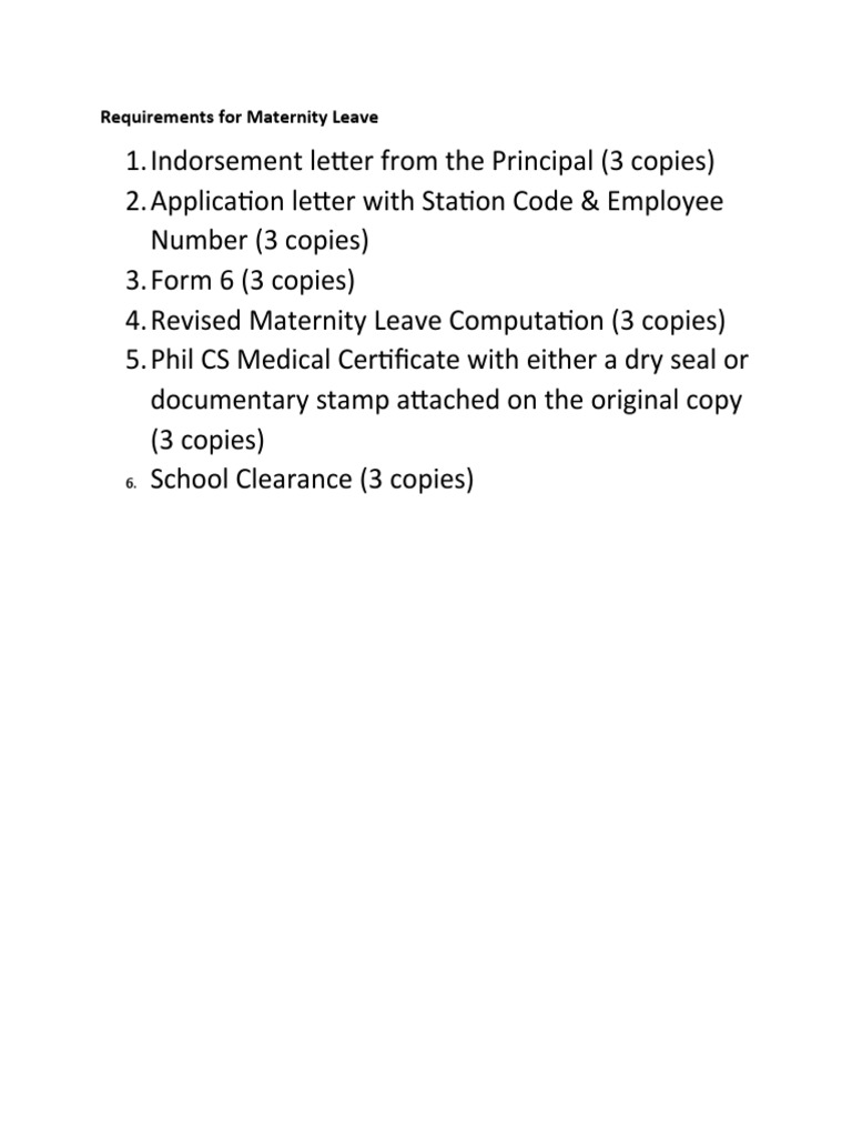 Maternity Leave Application Requirements: A Guide to the Necessary ...