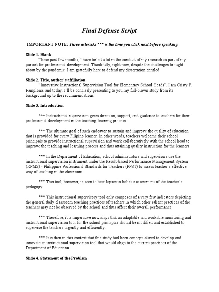 Final Defense Script | PDF | Validity (Statistics) | Teachers
