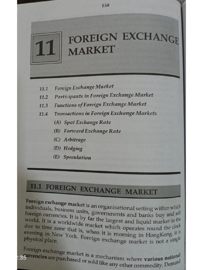 CHP : - 11. Foreign Exchange Market | PDF