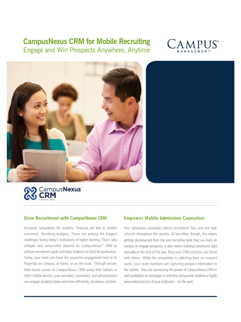 Campusnexus CRM For Mobile Recruiting: Engage and Win Prospects ...