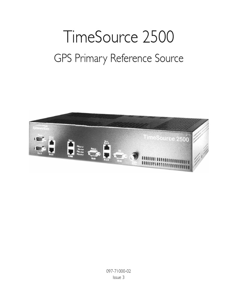 Timesource 2500 | PDF | Electronic Oscillator | Global Positioning System