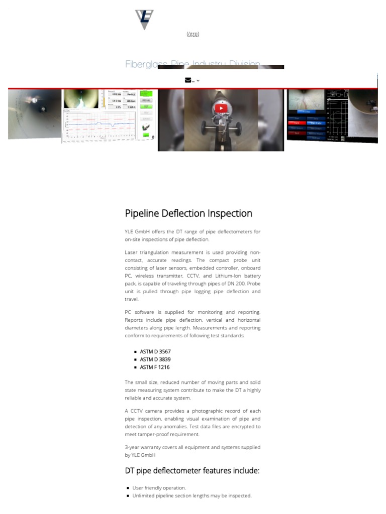 Pipeline Deflection Inspection - Pipe Deflectometers | PDF | Closed ...