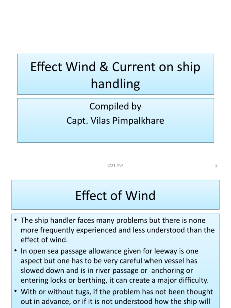 Effect Wind And Current On Ship Handling Effect Wind And Current On Ship Handling Pdf Ships