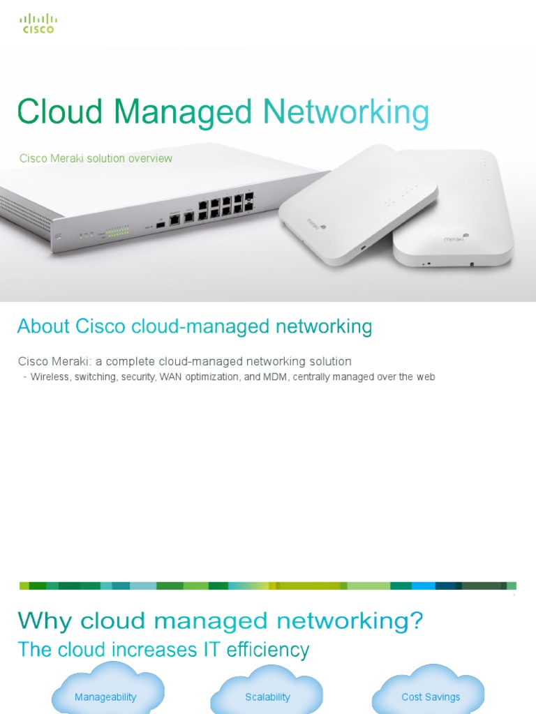 Cisco Meraki Solution Overview | PDF | Wireless Lan | Cloud Computing