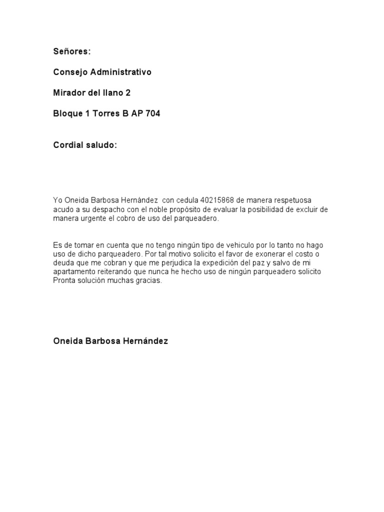 Carta Administrativa | PDF