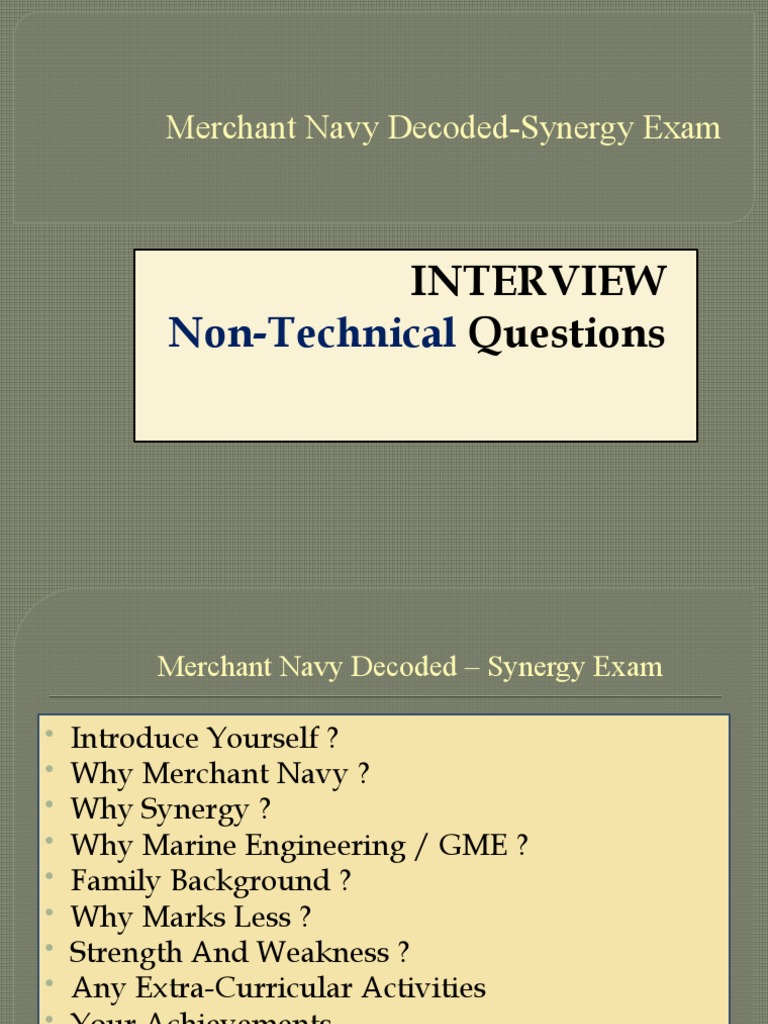 Merchant Navy Decoded-Synergy Exam: Non-Technical | PDF | Fuel Oil ...