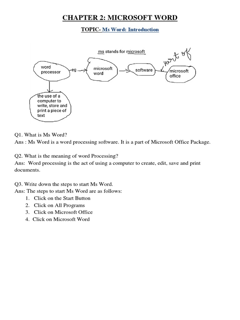 CHAPTER 2-MICROSOFT WORD-introduction To Ms Word | PDF