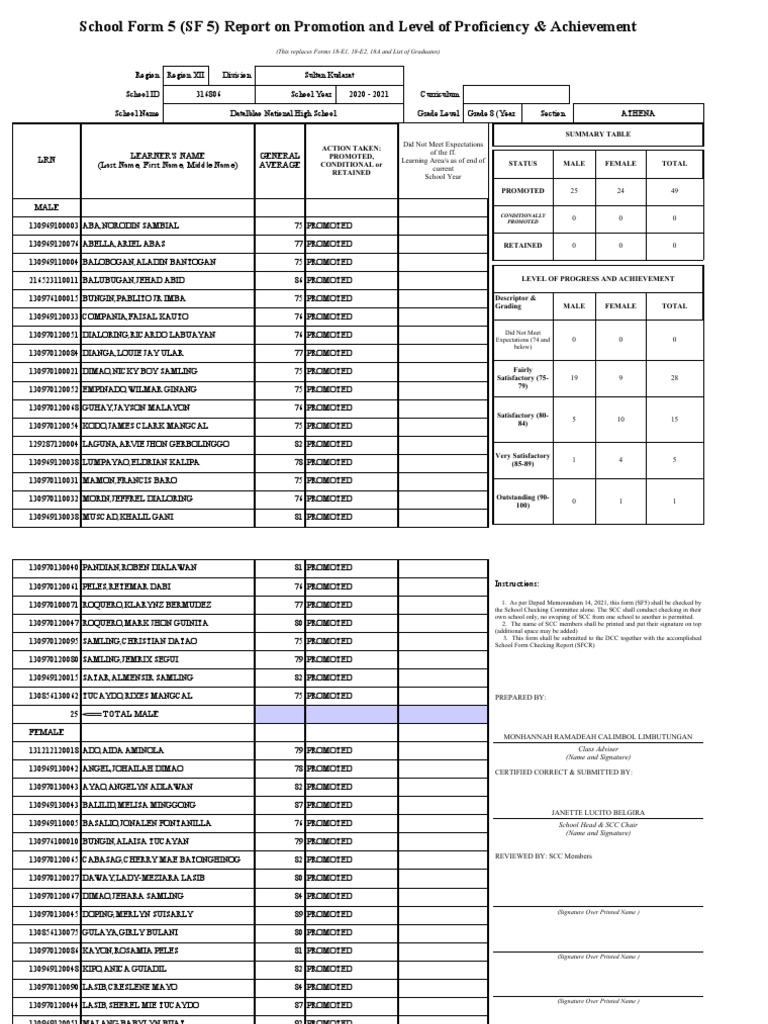 Sf5 - 2020 - Grade 8 (Year II) - Athena | PDF