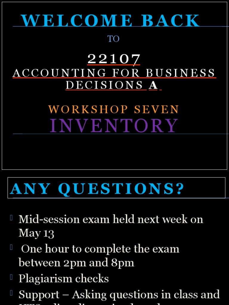 Welcome Back: Accounting For Business Decisions A | Download Free PDF ...