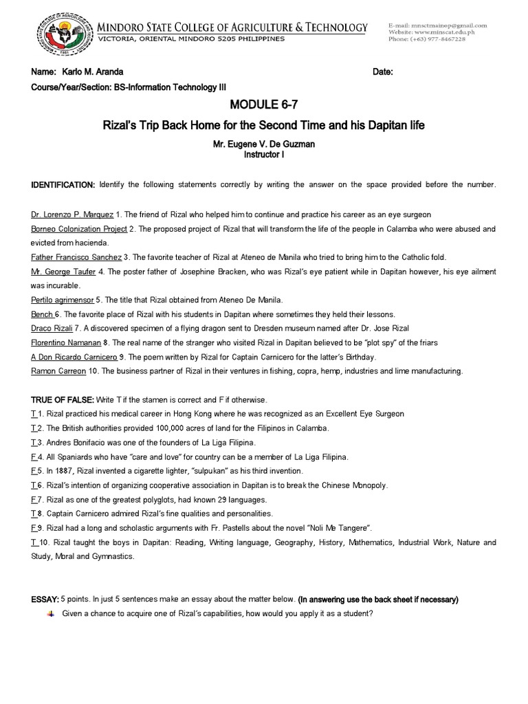 (Answer) Module-6-7-And-8 | PDF