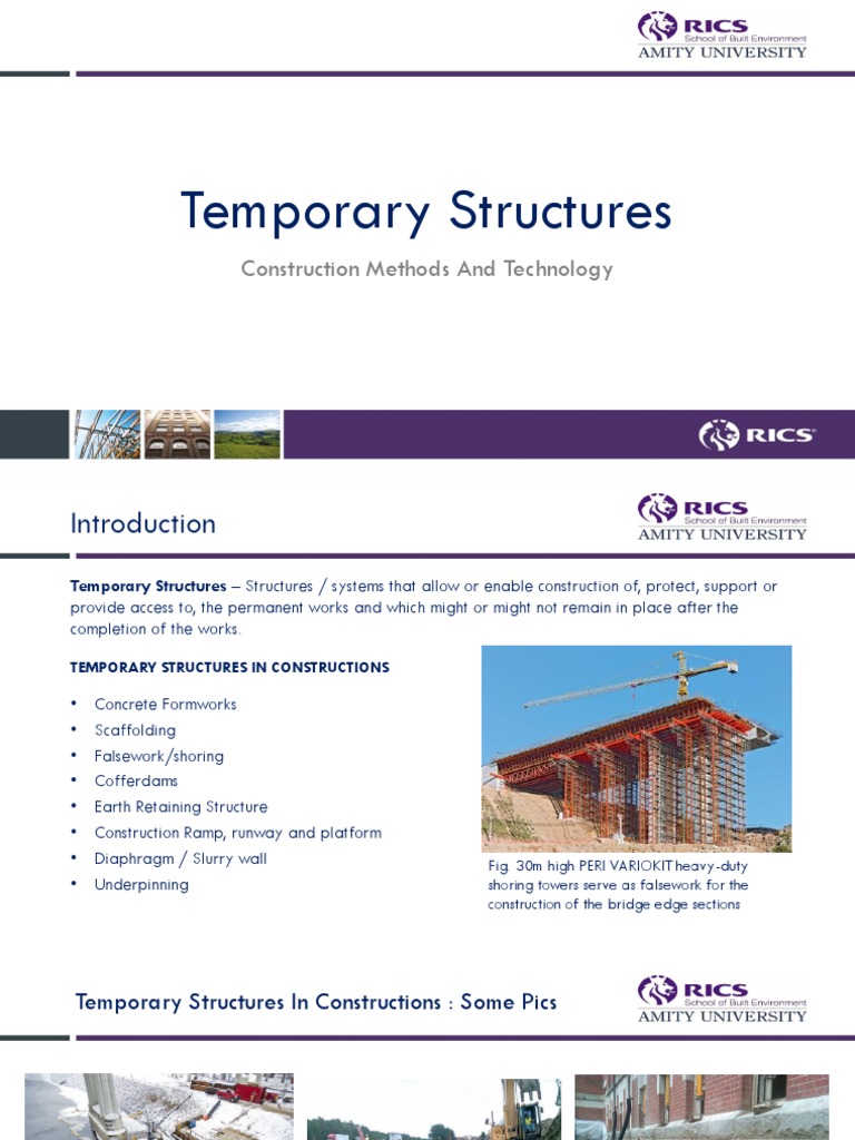 Lecture 3. Temporary Structures in Constructions. | PDF | Precast ...