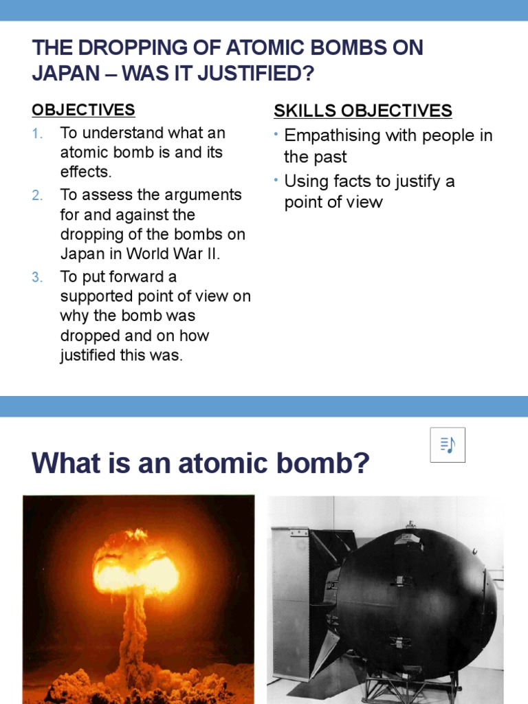 Justification of the Atomic Bomb Drop | PDF | Hiroshima | Nuclear Weapons